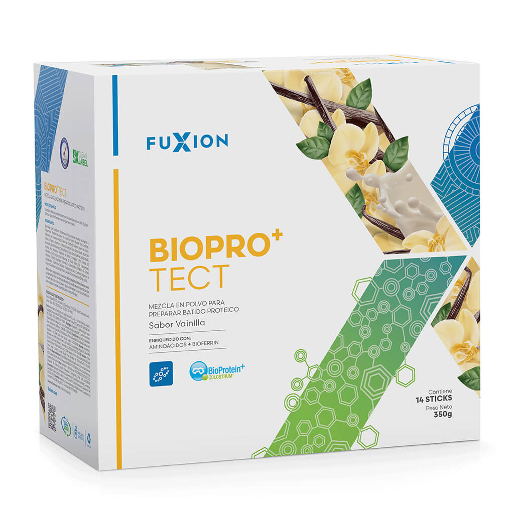 BIOPRO+ TECT Caja 14 sticks x 25 gr – Fuxion | Smart drinks